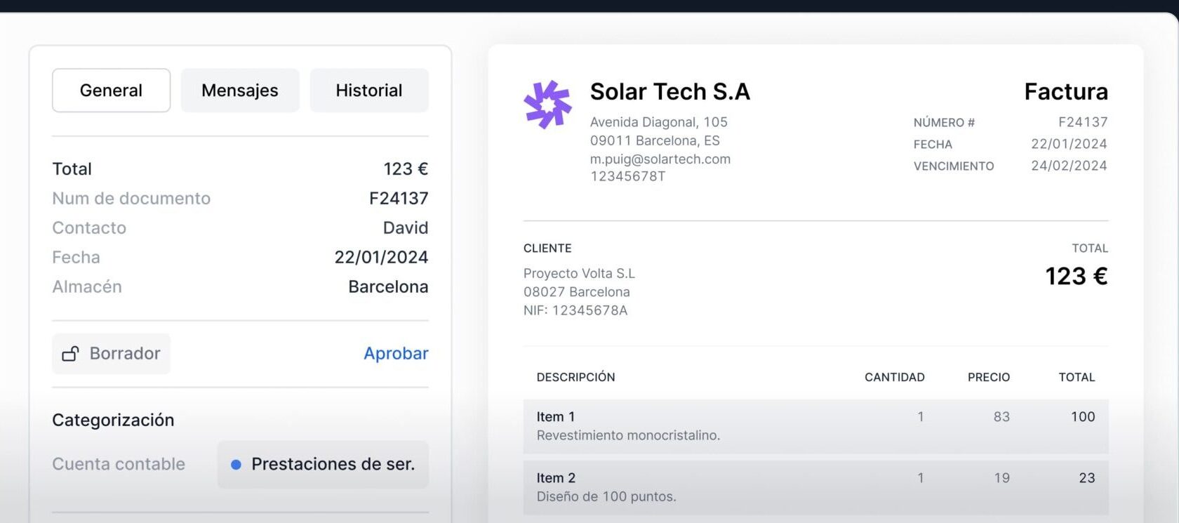 Factura con codigo QR - JRPRO